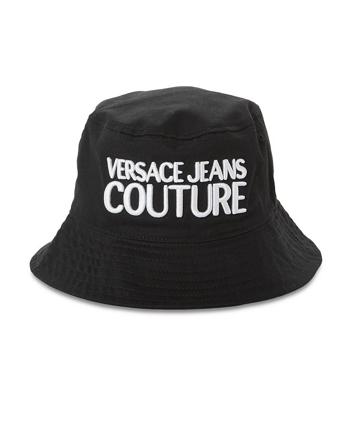 Versace Jeans Couture Institutional Logo Embroidered Bucket Hat ...