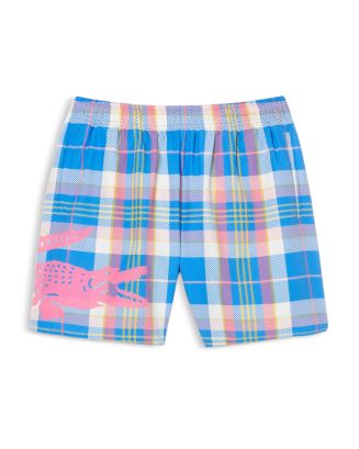 Lacoste Quick Dry Colored Check Swim Trunks | Bloomingdale's