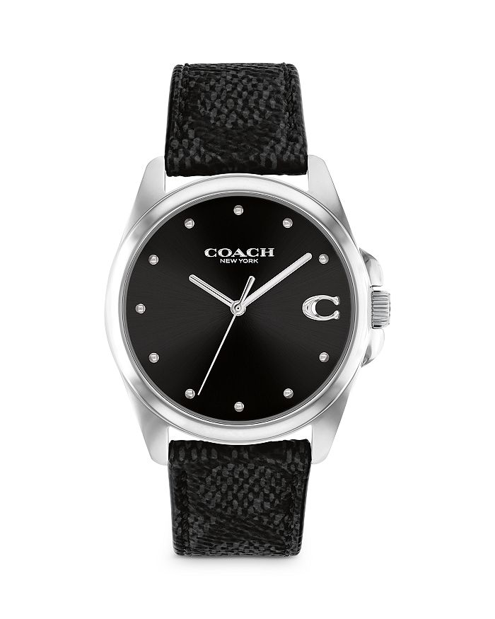 COACH Women's Leather Strap Watch, 36mm | Bloomingdale's