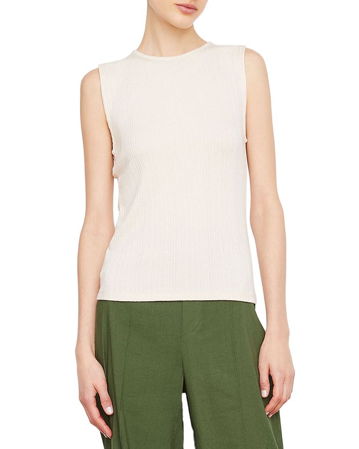Vince Crewneck Sleeveless Top | Bloomingdale's