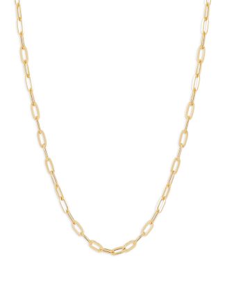 Bloomingdale's Flat Paperclip Link Chain Necklace in 14K Yellow Gold ...