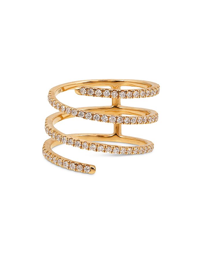 Sandy Leong 18K Yellow Gold Harmonic Diamond Coil Ring | Bloomingdale's