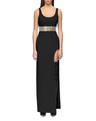 David Koma Plexi Metallic Waist Gown | Bloomingdale's