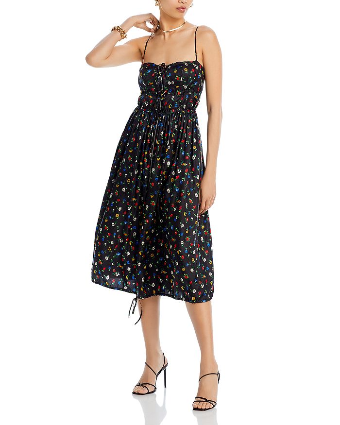 Rosetta Getty Drawstring Hem Midi Dress | Bloomingdale's