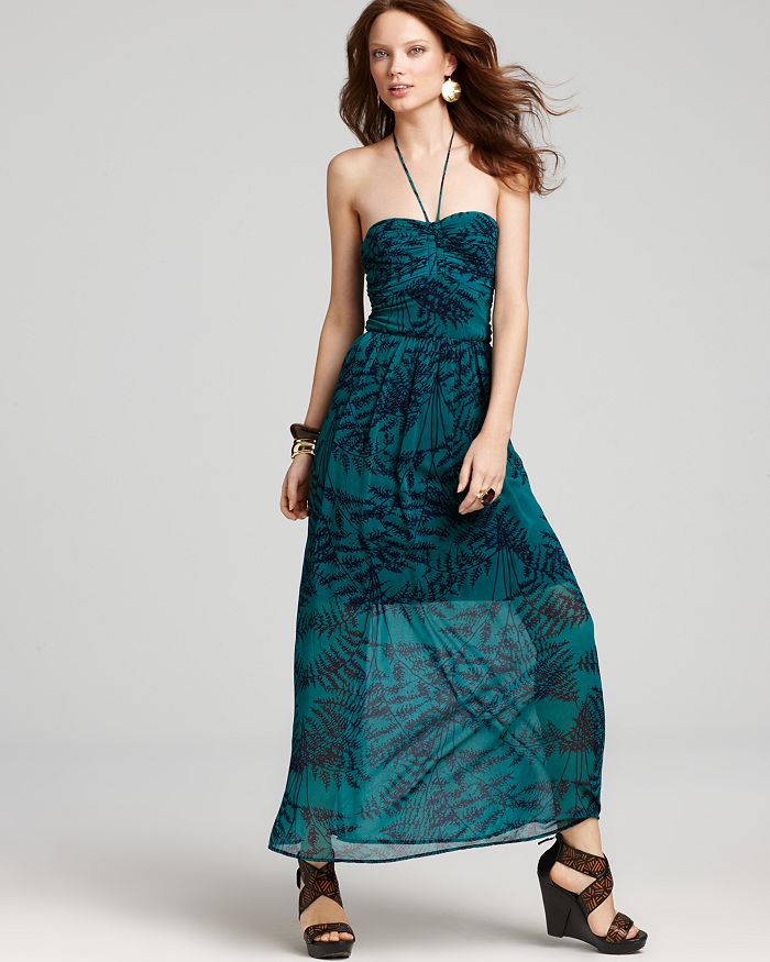 Akiko Dress - Leaf Print Maxi Dress | Bloomingdale's