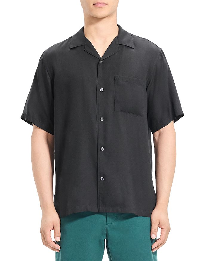 Theory Noll Loose Fit Button Down Camp Shirt | Bloomingdale's
