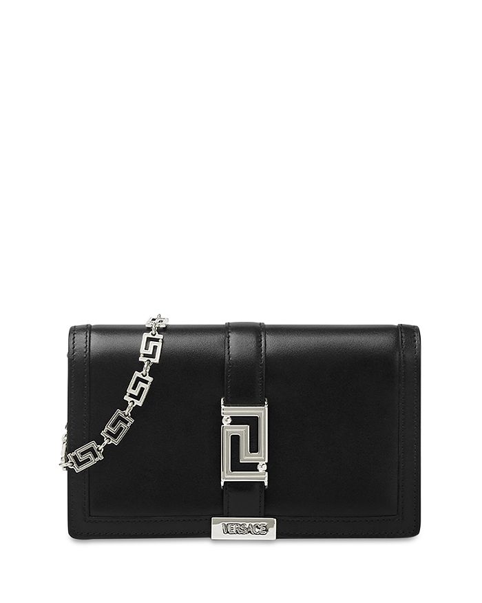 Versace Greca Goddess Leather Chain Wallet | Bloomingdale's