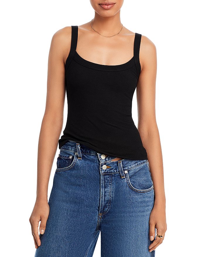 AQUA Ribbed Tank Top - 100% Exclusive | Bloomingdale's
