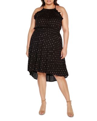 Belldini Plus Foil Dot High Low Dress | Bloomingdale's
