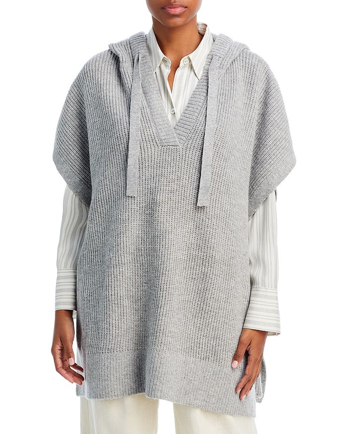 Echo Waffle Knit Hooded Poncho | Bloomingdale's