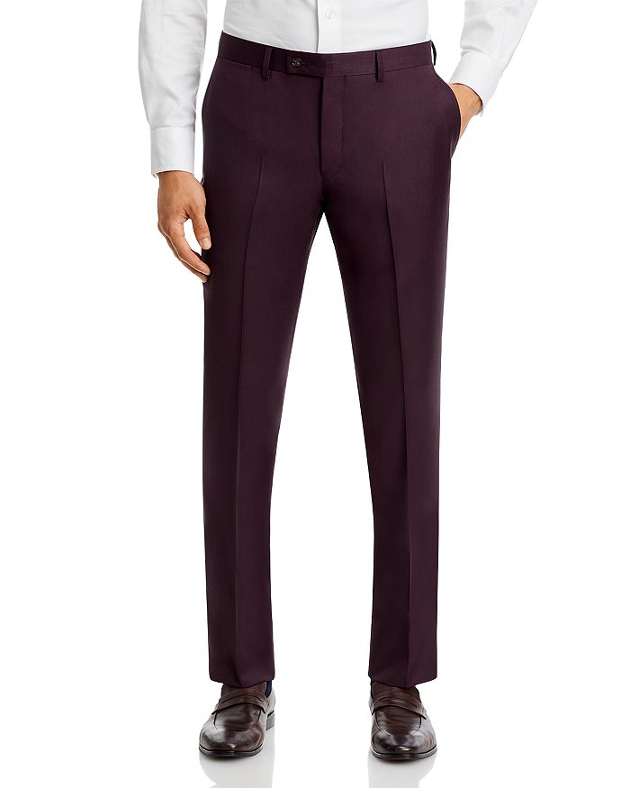Robert Graham Modern Fit Burgundy Sharkskin Suit Pants | Bloomingdale's