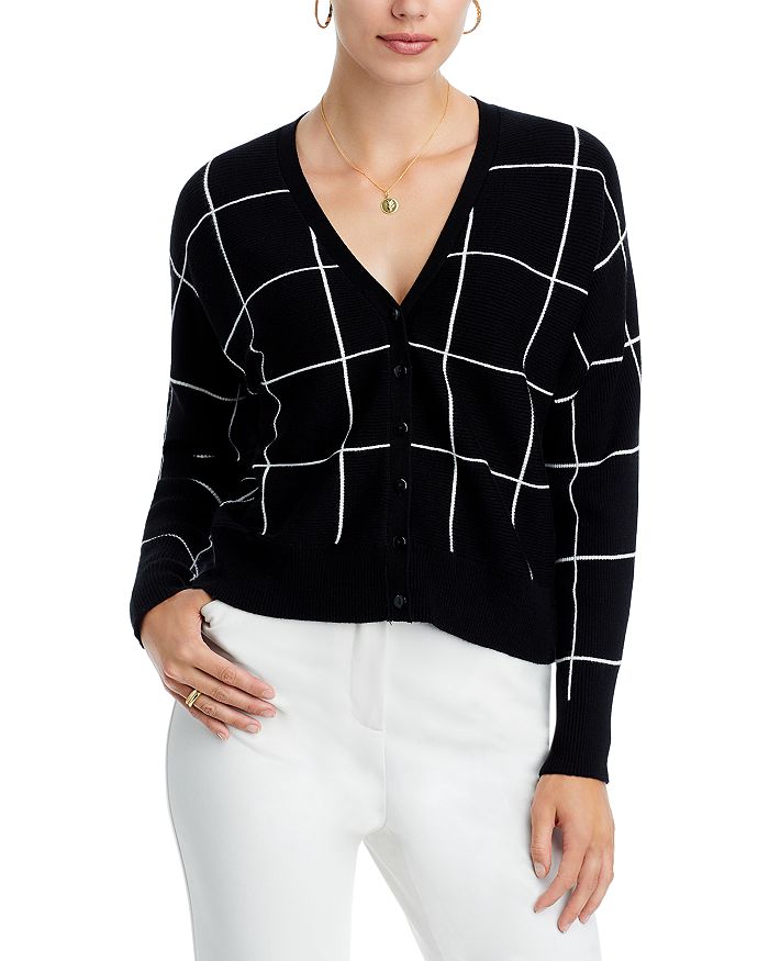 T Tahari Windowpane Dolman Sleeve Cardigan | Bloomingdale's