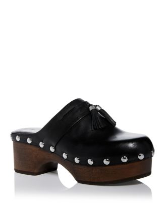 rag & bone Women's Johannes Tassel & Stud Platform Clogs | Bloomingdale's