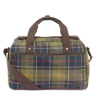 Barbour Tartan Leather Trim Flight Bag | Bloomingdale's