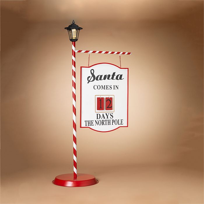 Gerson Company Solar Santa Countdown Sign | Bloomingdale's