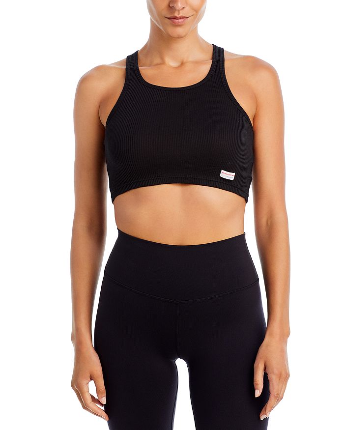 Alexander Wang Cotton Cropped Racerback Tank Top | Bloomingdale's