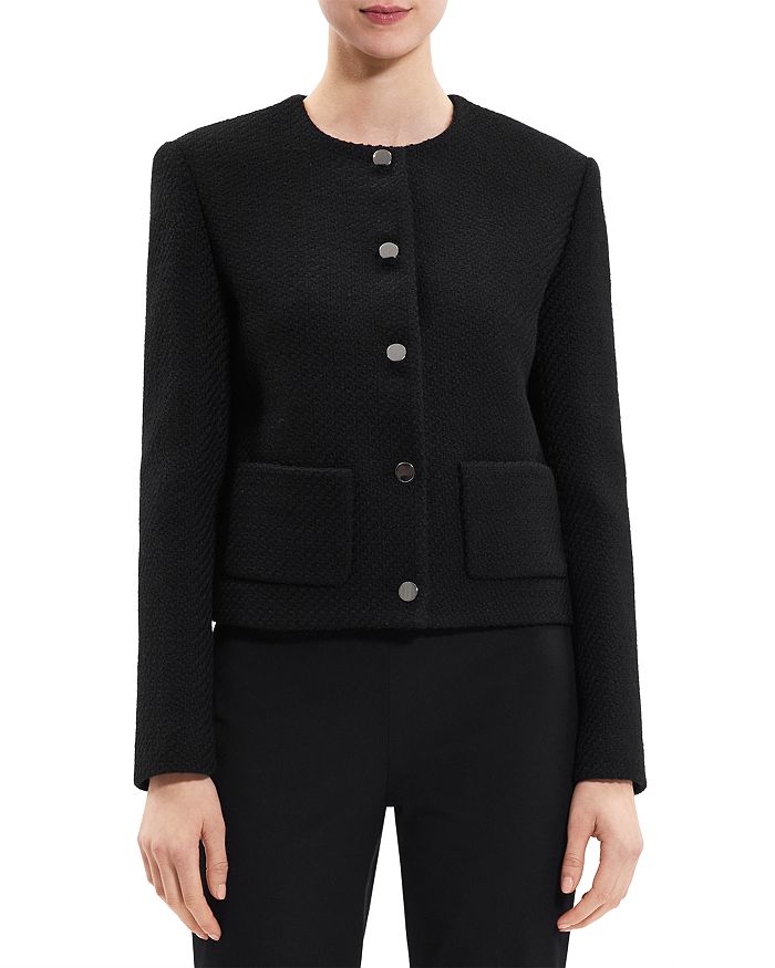 Theory Tweed Cropped Jacket | Bloomingdale's