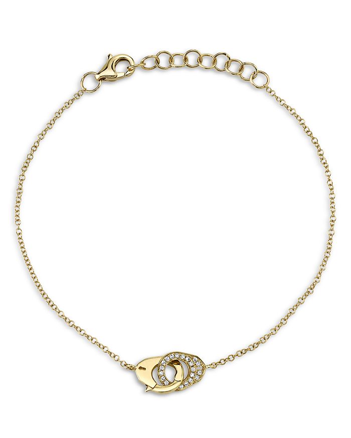 Moon & Meadow 14K Yellow Gold Diamond Handcuff Bracelet | Bloomingdale's
