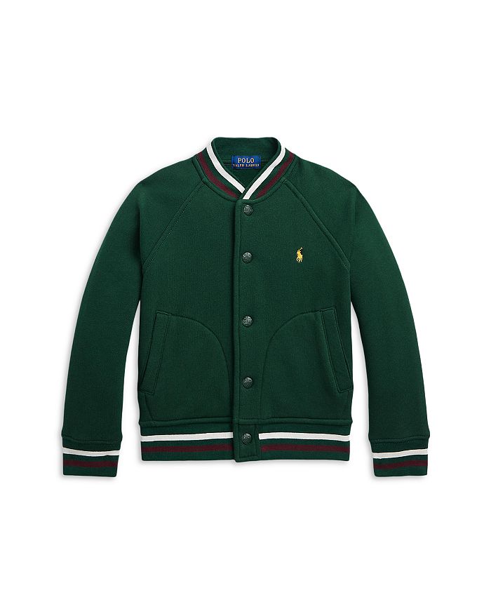 Ralph Lauren Boys' Fleece Baseball Jacket - Little Kid, Big Kid ...