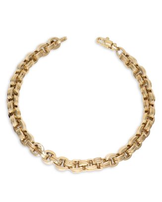 Bloomingdale's Fine Collection Double Geo Rolo Link Chain Bracelet in ...