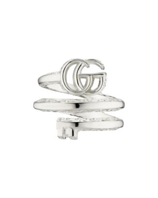 Gucci Sterling Silver Marmont Double G Coil Key Ring | Bloomingdale's