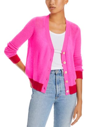 Jumper 1234 Contrast Cashmere Cardigan Sweater | Bloomingdale's