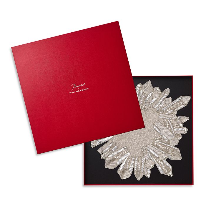 Kim Seybert Zenith Placemat in Crystal & Silver, Set of 2 in a Gift Box ...