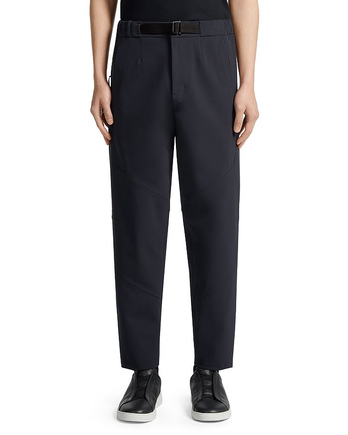 Zegna Regular Fit Stretch Flat Front Pants | Bloomingdale's