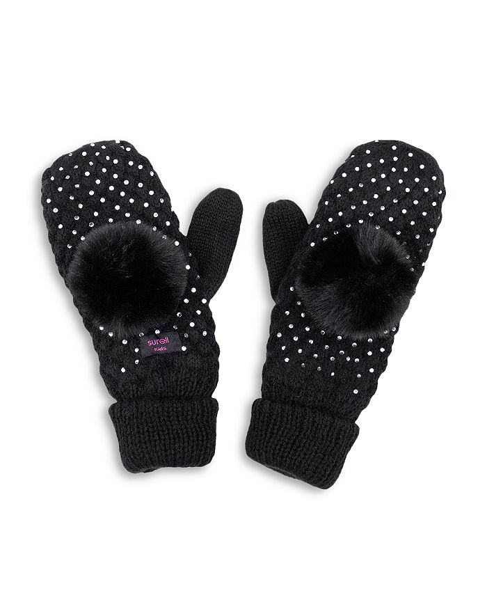 Surell Girls' Seed Stitch Mittens - Big Kid | Bloomingdale's