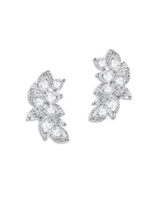 HARAKH Diamond Scatter Ear Climbers in 18K White Gold, 2.55 tcw ...
