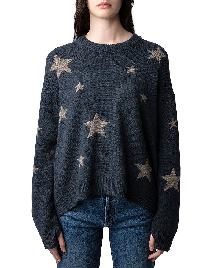 Zadig & Voltaire Markus Star Graphic Cashmere Sweater | Bloomingdale's