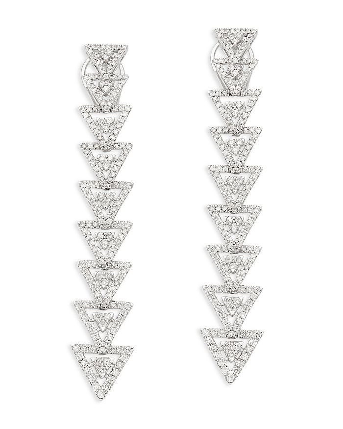 Bloomingdale's Fine Collection Diamond Triangle Drop Earrings in 14K ...