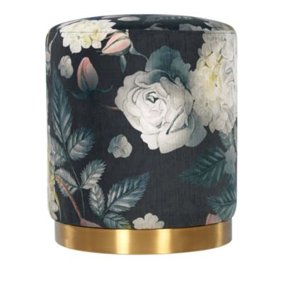 Click here for Tov Furniture Opal Velvet Ottoman with Gold Base i... prices