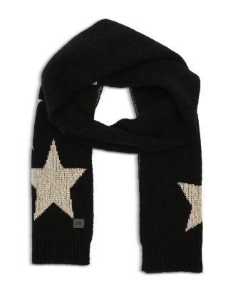 ALLSAINTS Metallic Star Intarsia Scarf | Bloomingdale's