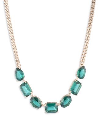 Ralph Lauren Green Stone Statement Necklace in Gold Tone, 16" | Bloomingdale's