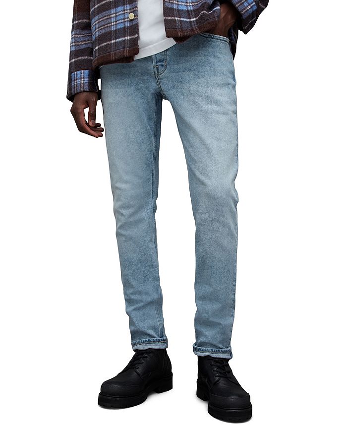 ALLSAINTS Rex Slim Fit Jeans in Light Indigo | Bloomingdale's