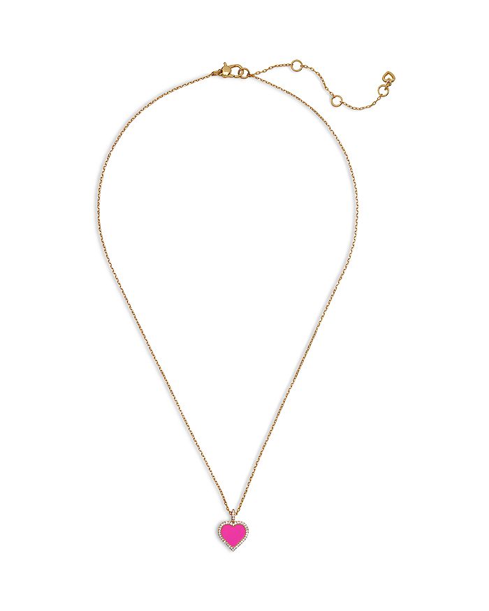 kate spade new york Take Heart Enamel & Cubic Zirconia Heart Pendant ...