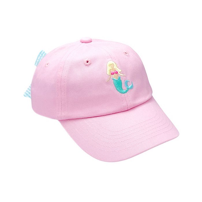Bits & Bows Girls' Mermaid Bow Baseball Hat in Pink - Little Kid ...