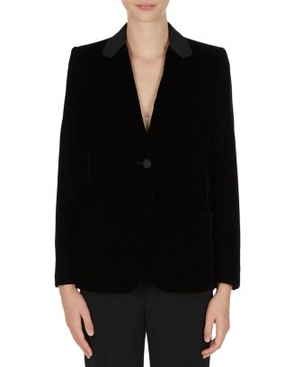 Emporio Armani Velvet Single Button Blazer | Bloomingdale's