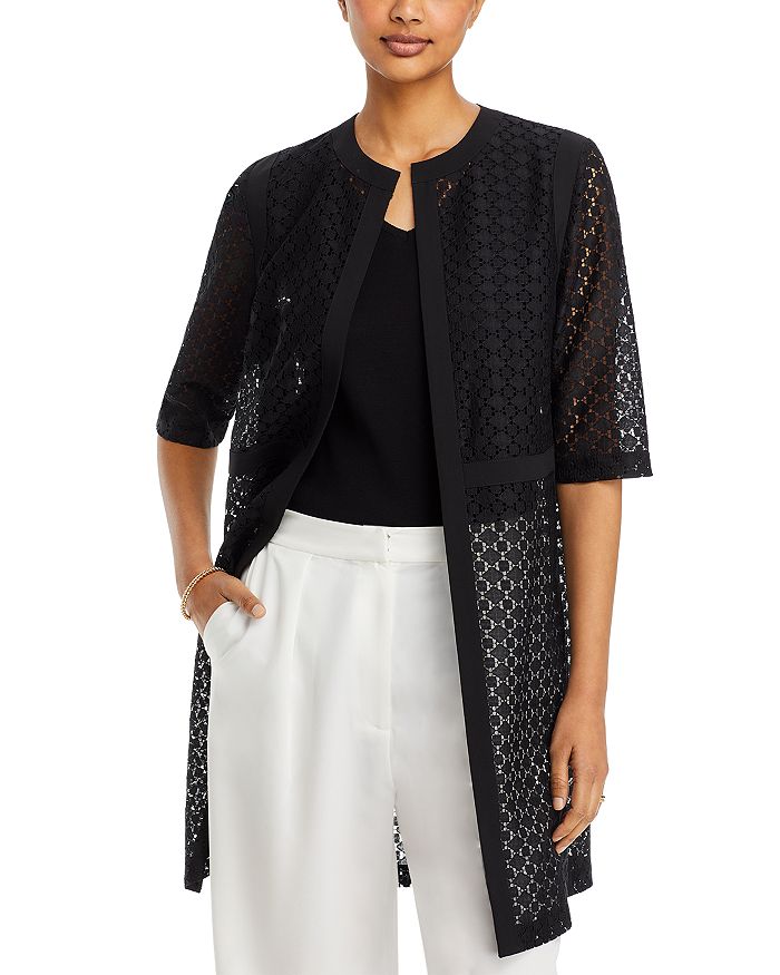 Misook Lace Long Jacket | Bloomingdale's