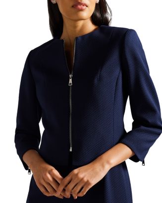 Ted Baker Cropped Textured Jacket | Bloomingdale's