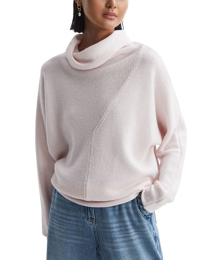 REISS Eva Draped Turtleneck Sweater | Bloomingdale's