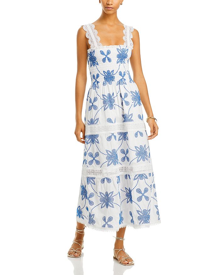 Waimari Coco Lace Trim Embroidered Maxi Dress | Bloomingdale's