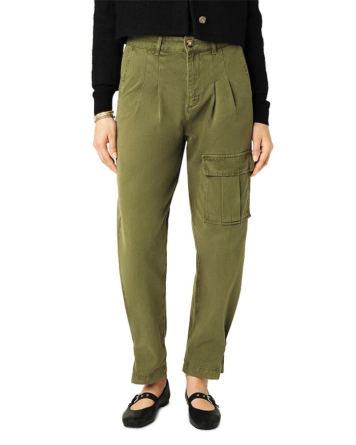 ba&sh Maroon High Rise Cropped Cargo Pants | Bloomingdale's