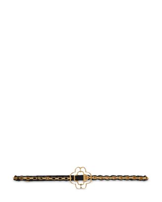 Maje Women's Clover Gold-Tone Chain Leather Belt | Bloomingdale's