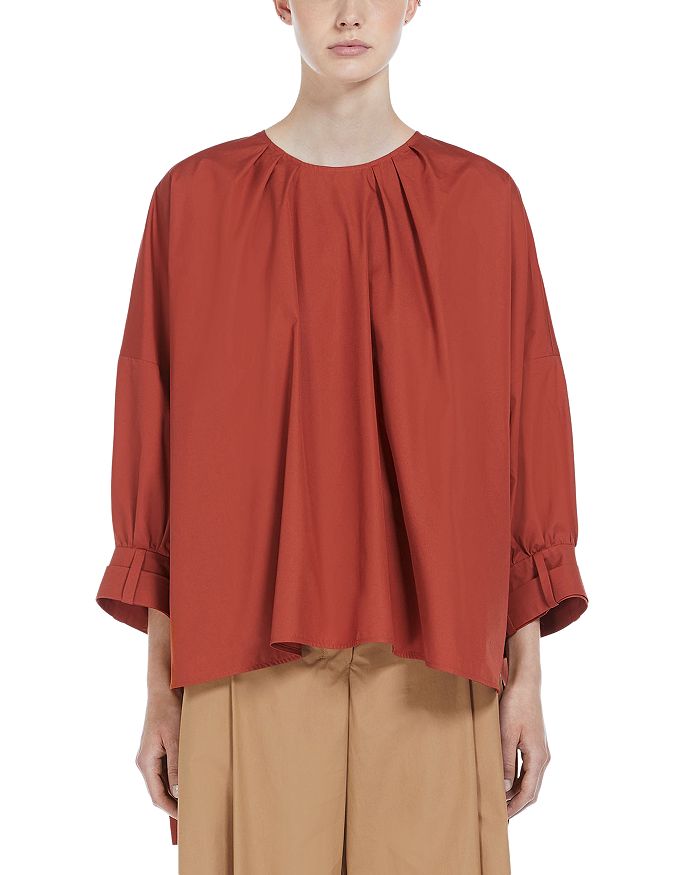 Max Mara High/Low Drop Sleeve Top | Bloomingdale's