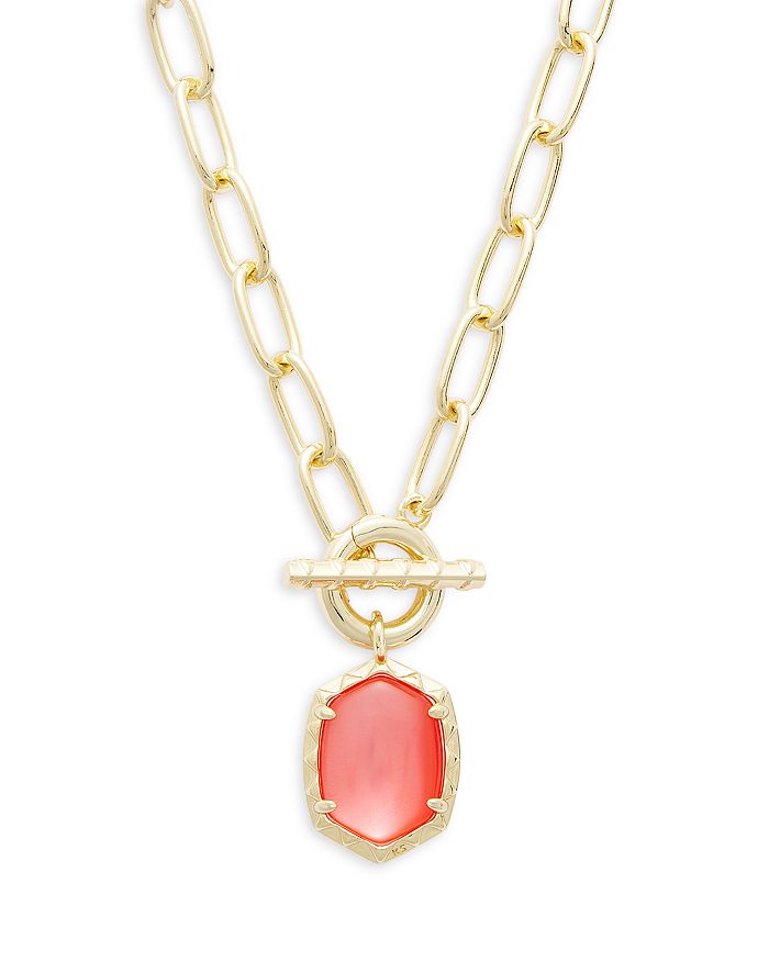 Kendra Scott Daphne Link & Chain Pendant Necklace in 14K Gold Plated ...