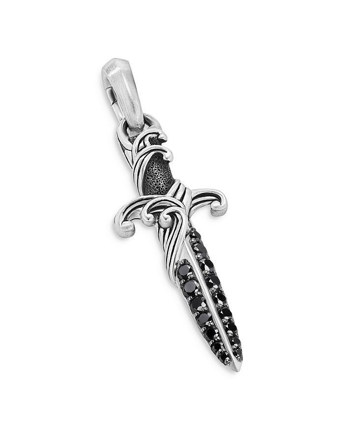 David Yurman Men's Waves Dagger Amulet in Sterling Silver with Black ...