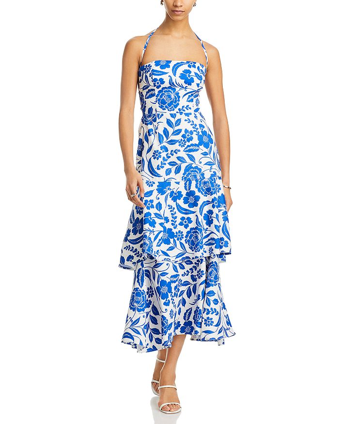 MILLY Open Back Tiered Dress | Bloomingdale's