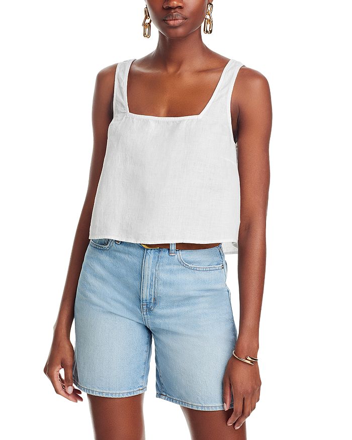Bella Dahl Square Neck Back Button Tank Top | Bloomingdale's